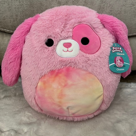 Toys | Squishmallows Chasen The Pink Puppy Fuzzamallows Bnwt 12 Htf ...